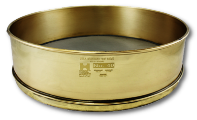 7531 - 18" Test Sieve, No. 12 Mesh, Full Height, Brass Frame ...
